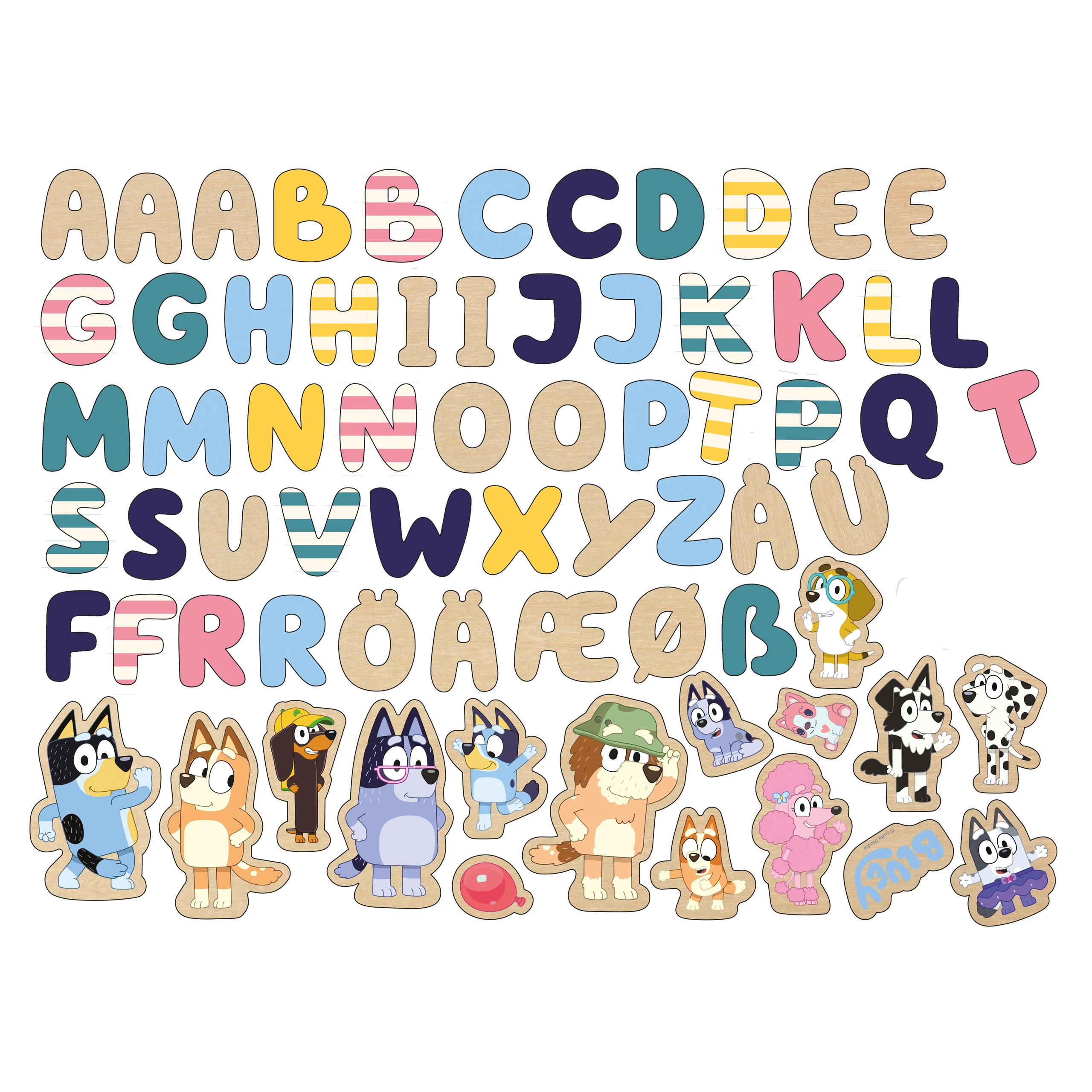 BLUEY MAGNETIC LETTERS AND FIGURES